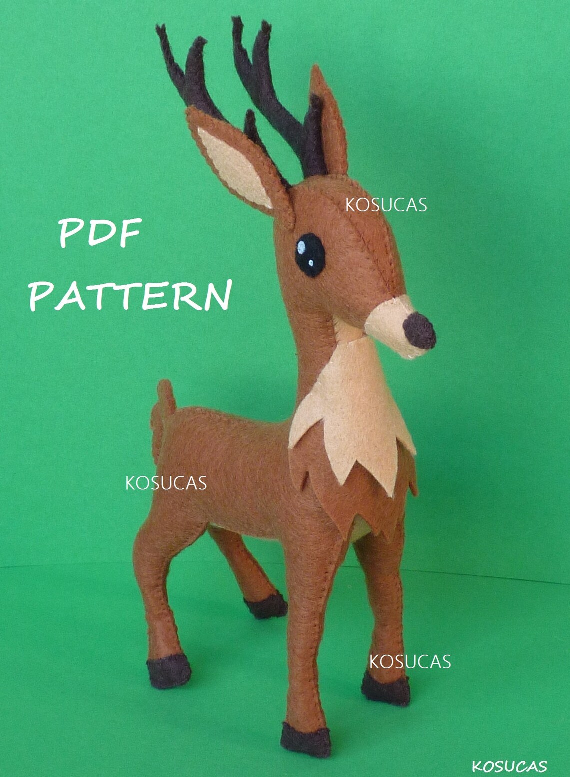 PDF Pattern to Make a Felt Reindeer. - Etsy