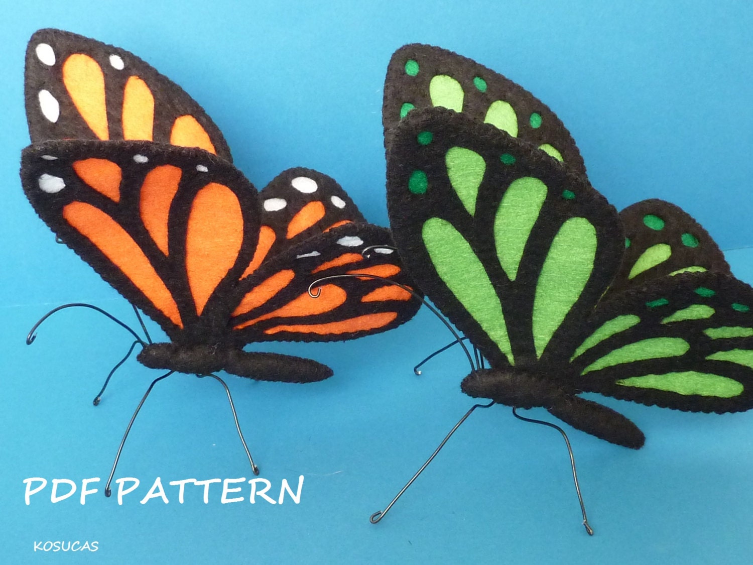 PDF Pattern to Make a Felt Buttefly. | Etsy