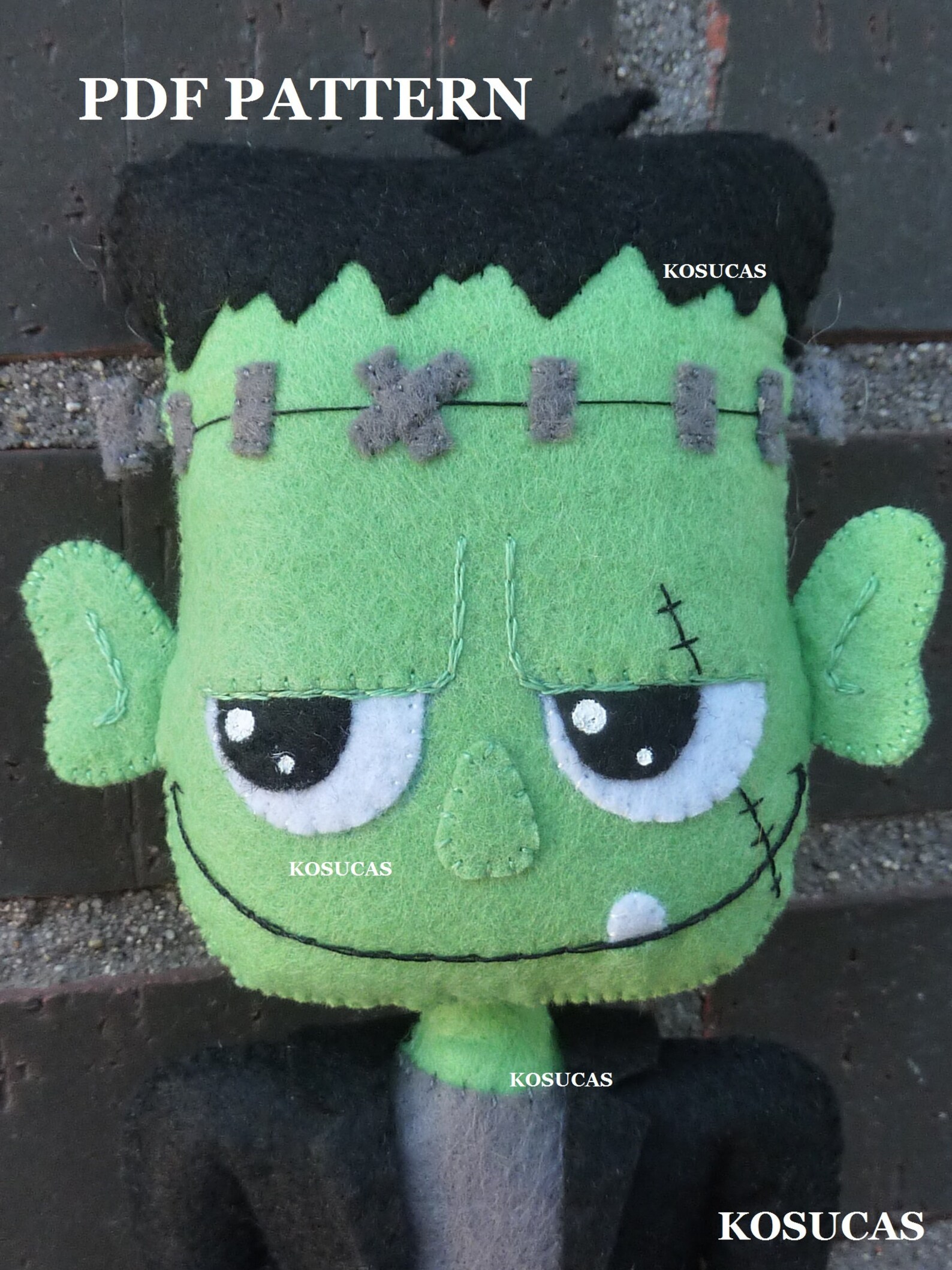 PDF Pattern to Make a Felt Frankenstein. - Etsy