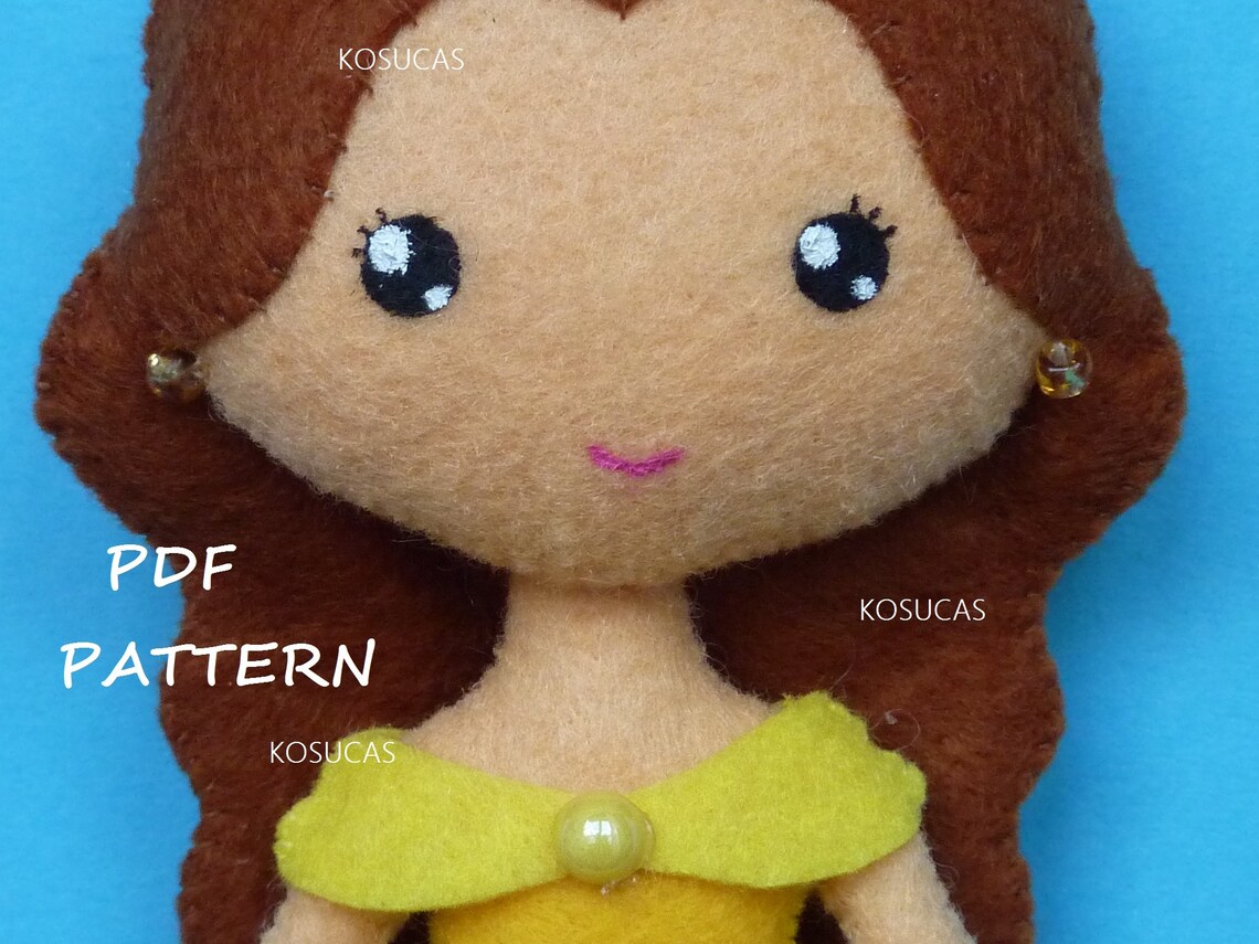 PDF Sewing Pattern to Make Felt Princess. | Etsy
