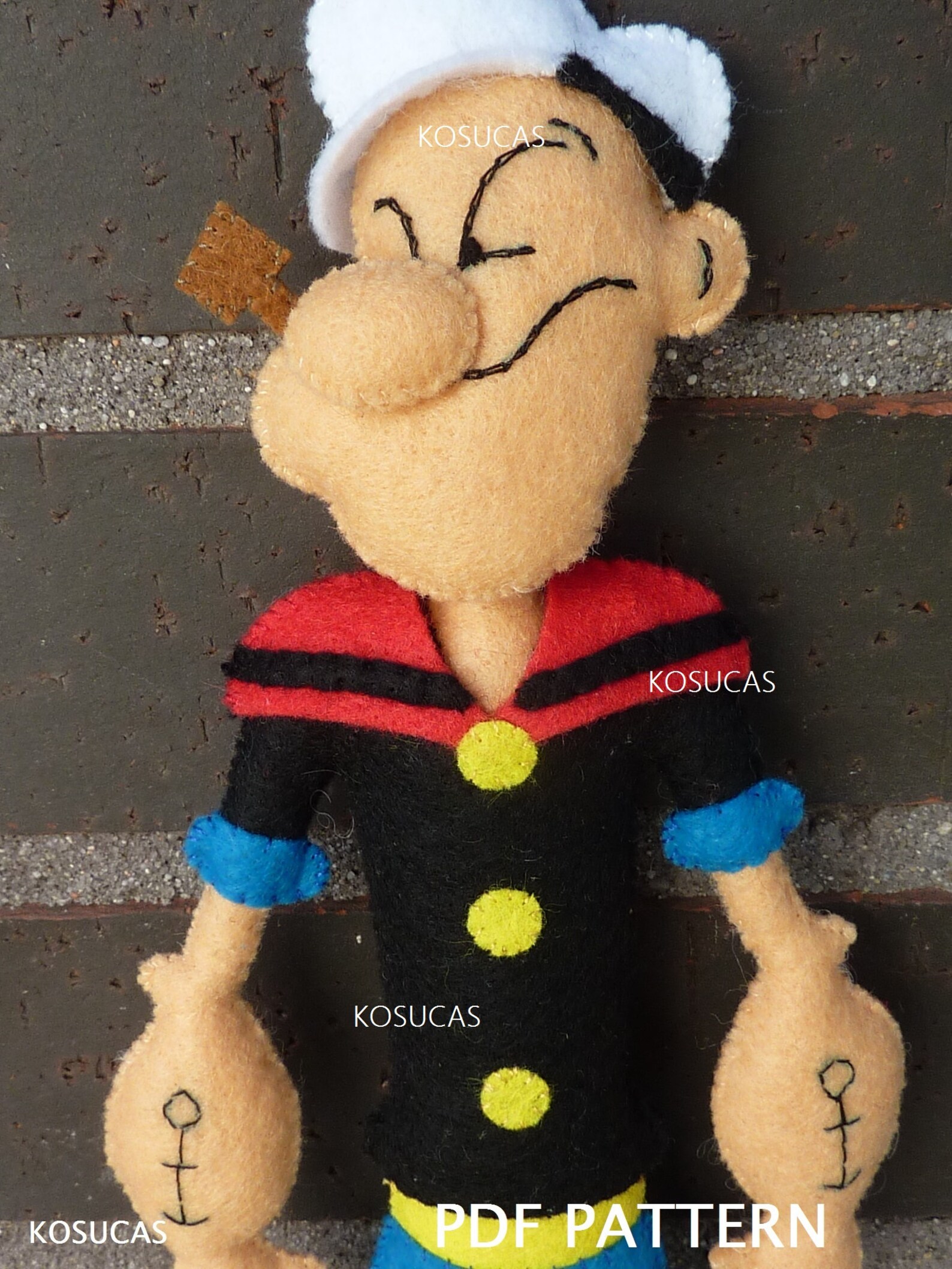 PDF Pattern to Make a Felt Popeye and Olive. - Etsy