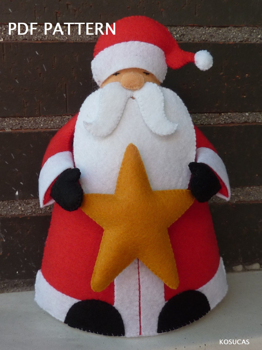 PDF Pattern to Make a Felt Santa Claus. - Etsy