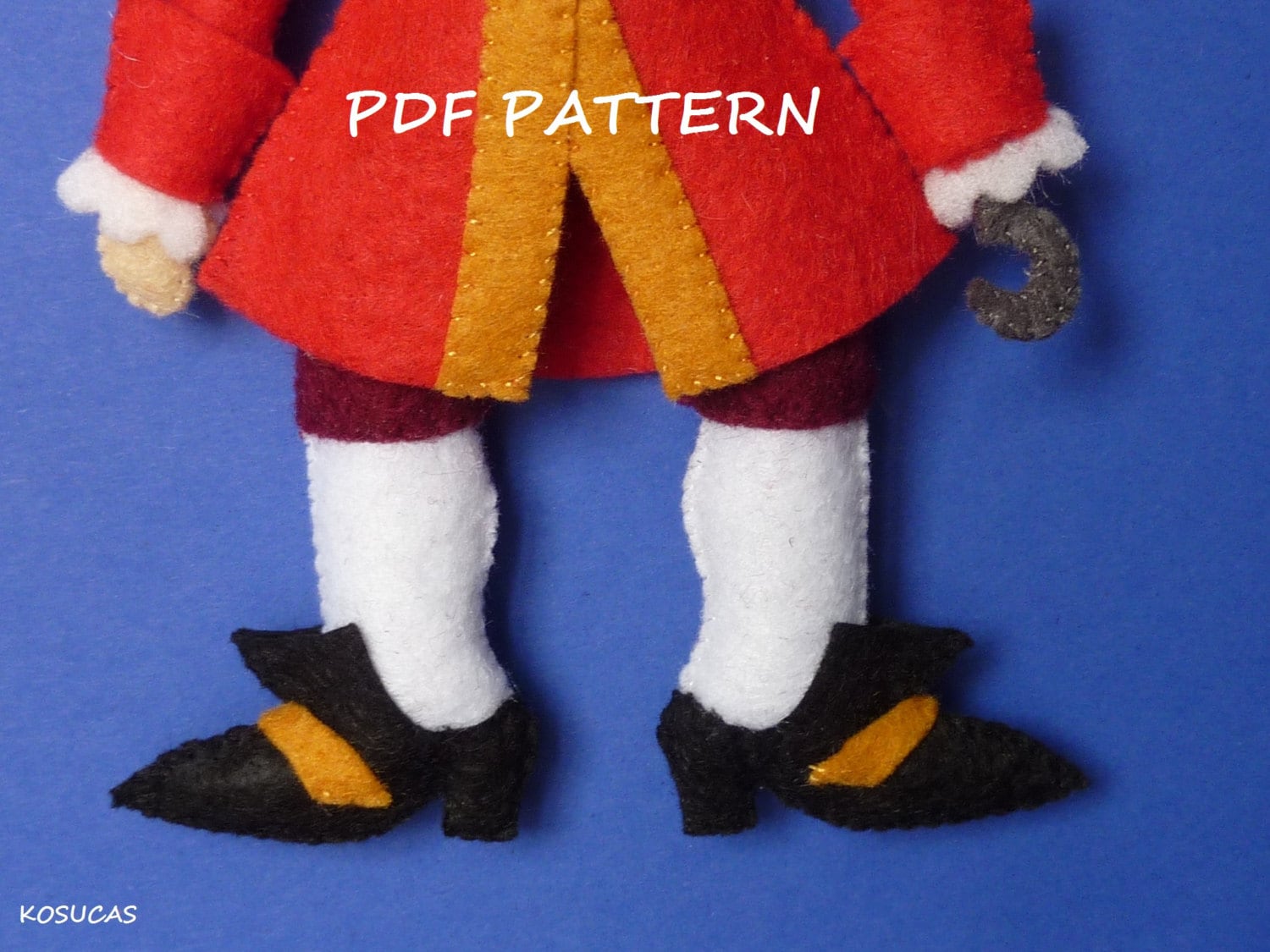 PDF Sewing Pattern to Make a Felt Captain Hook - Etsy