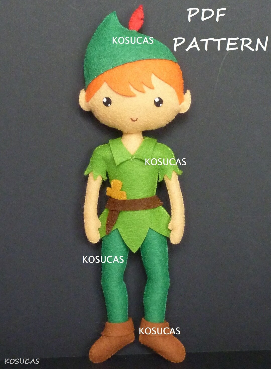 PDF Pattern to Make a Felt Peter Pan. - Etsy