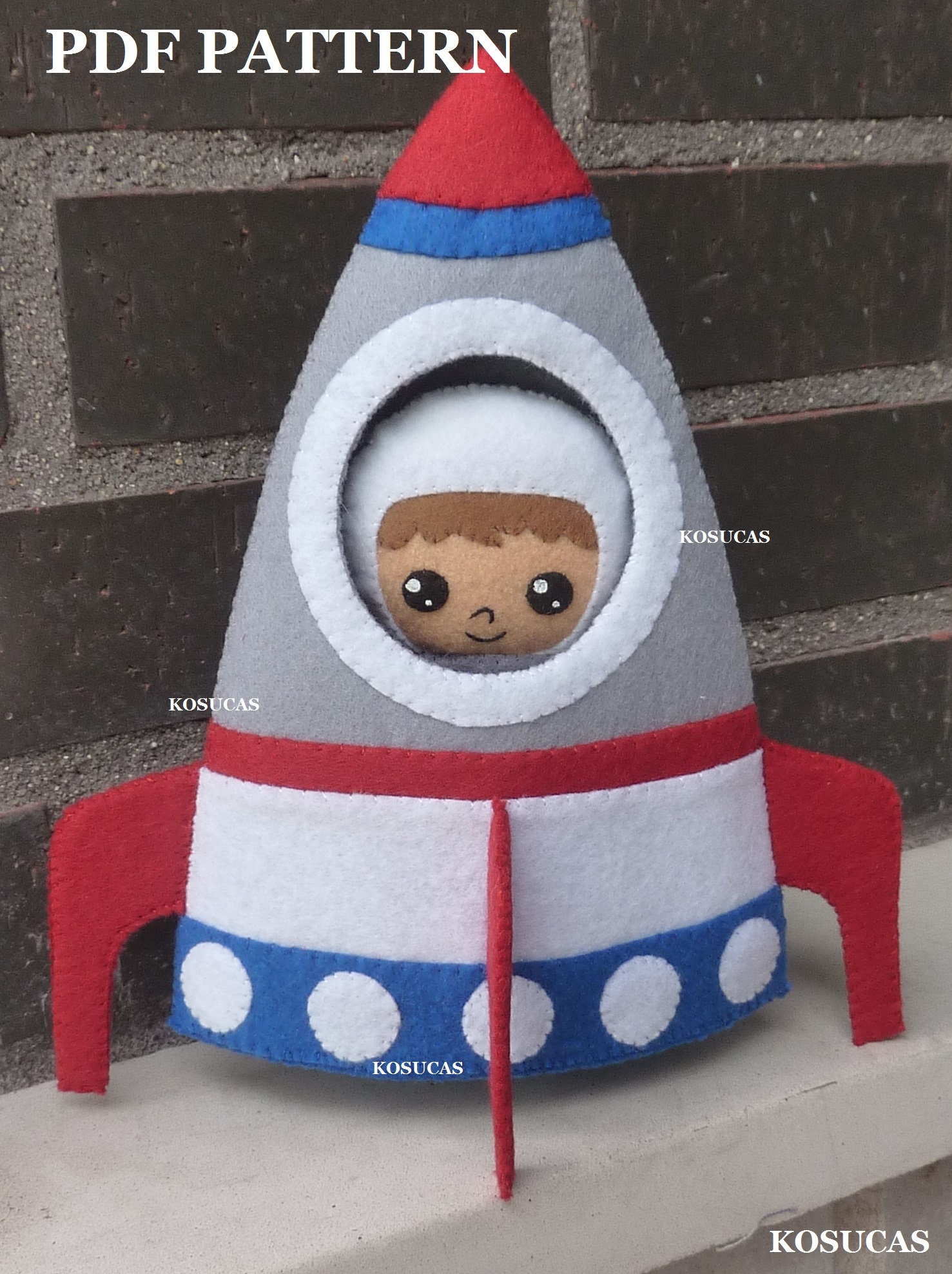 PDF Pattern to Make a Felt Rocket and a Felt Astronaut. | Etsy
