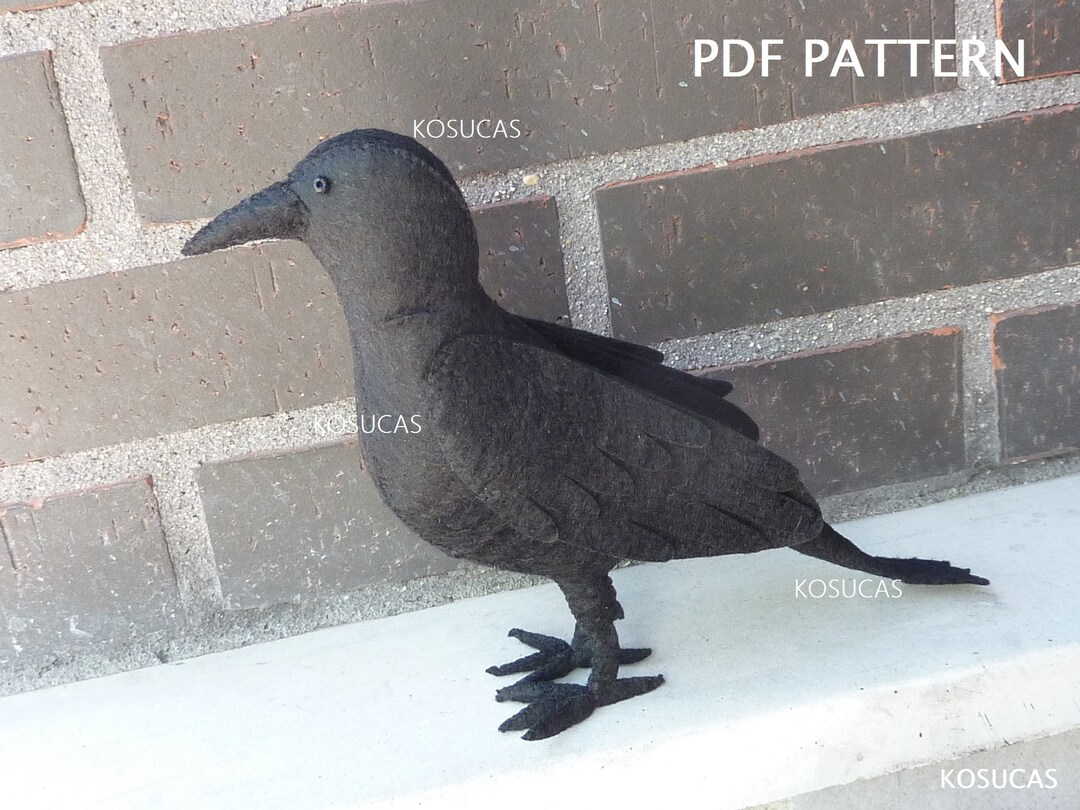 PDF Pattern to Make a Felt Crow. - Etsy