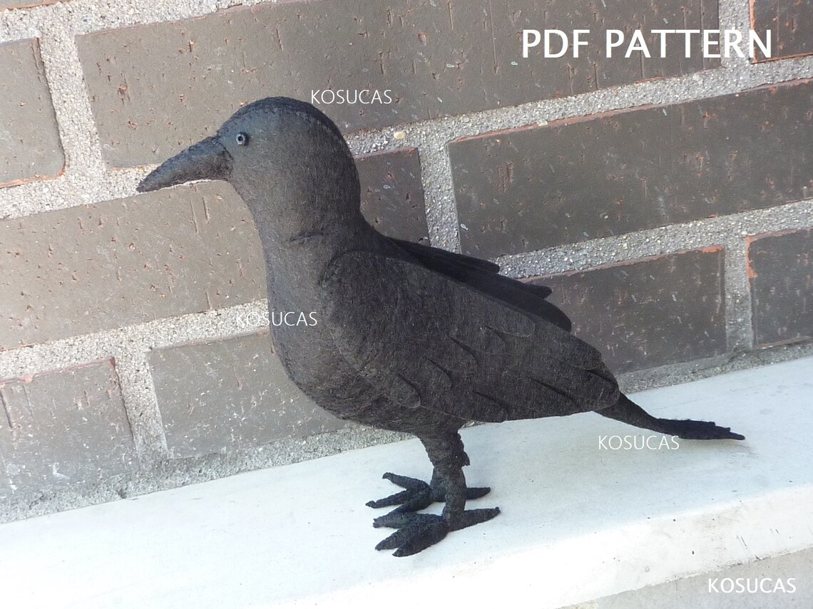 PDF Pattern to Make a Felt Crow. - Etsy UK
