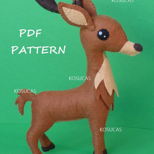 PDF Pattern to Make a Felt Reindeer. - Etsy