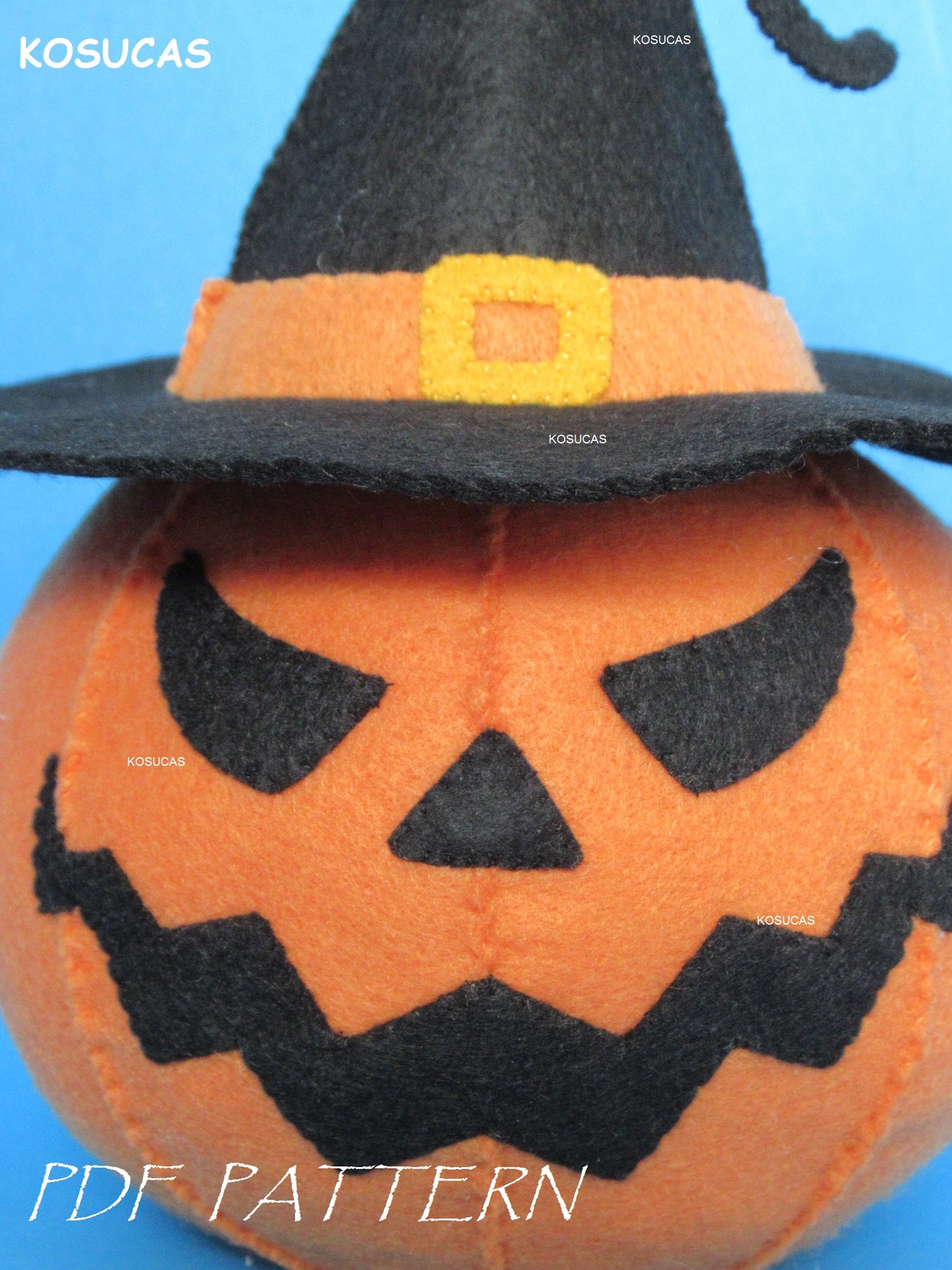 PDF Sewing Pattern to Make a Felt Pumpkin. | Etsy