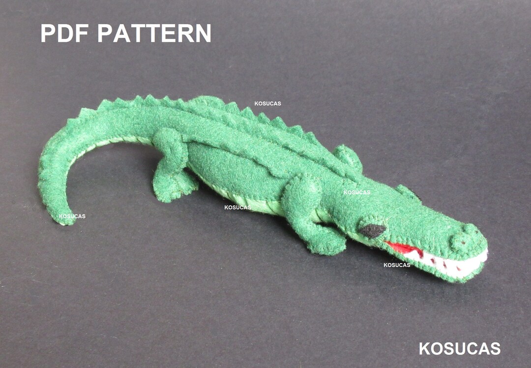 PDF Pattern to Make a Felt Cocodrile. - Etsy