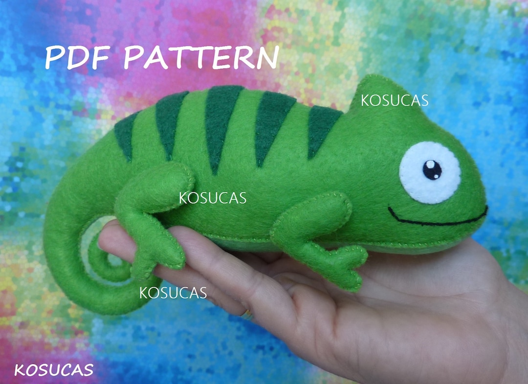 PDF Sewing Pattern to Make a Felt Chameleon - Etsy
