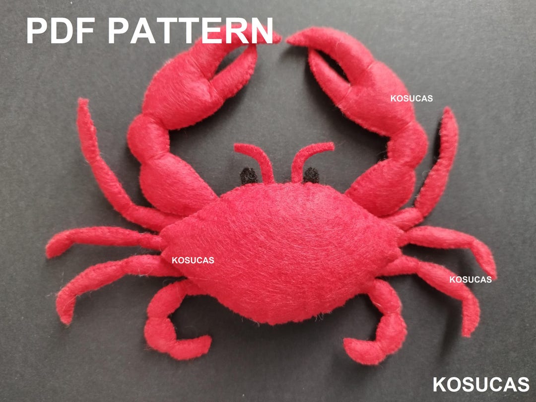 PDF Sewing Pattern to Make a Felt Crab. - Etsy