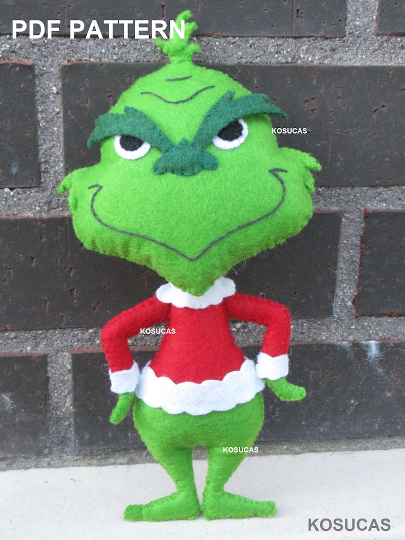 PDF Pattern to Make a Felt Grinch. - Etsy