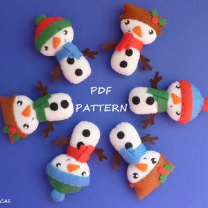 PDF Sewing Pattern to Make a Felt Snowman and a Tree. - Etsy