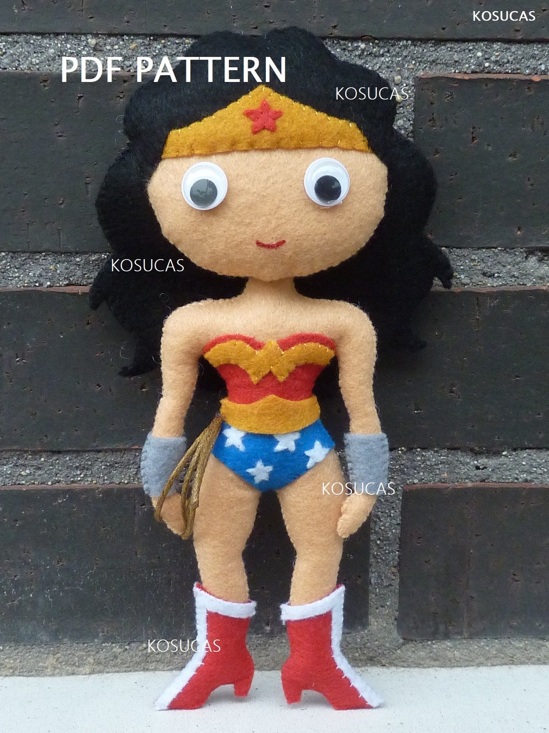 PDF Sewing Pattern to Make a Wonderwoman Doll. - Etsy