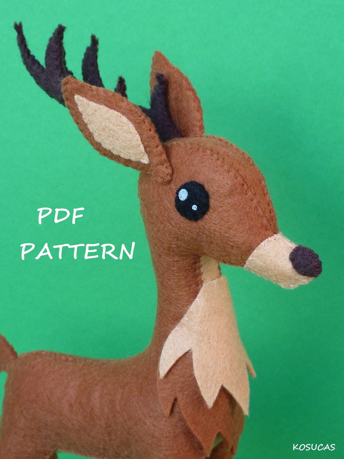 PDF Pattern to Make a Felt Reindeer. - Etsy