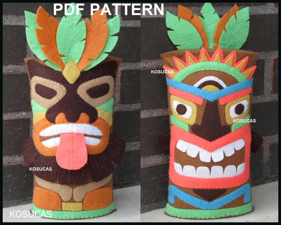 Patrón en PDF para hacer un Tótem de fieltro. - Etsy México