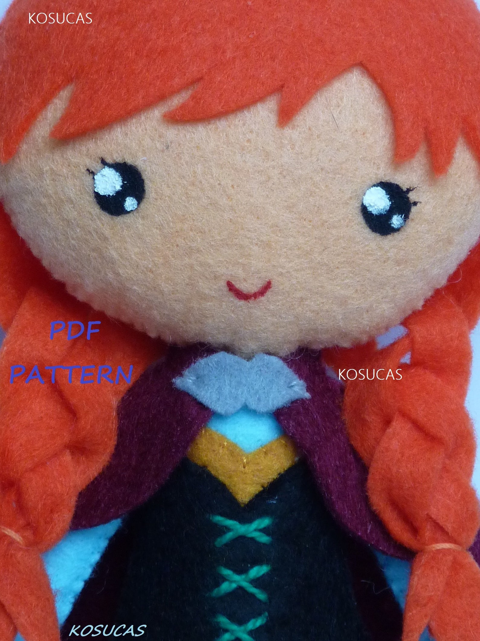 PDF Sewing Pattern to Make a Felt Princess. | Etsy