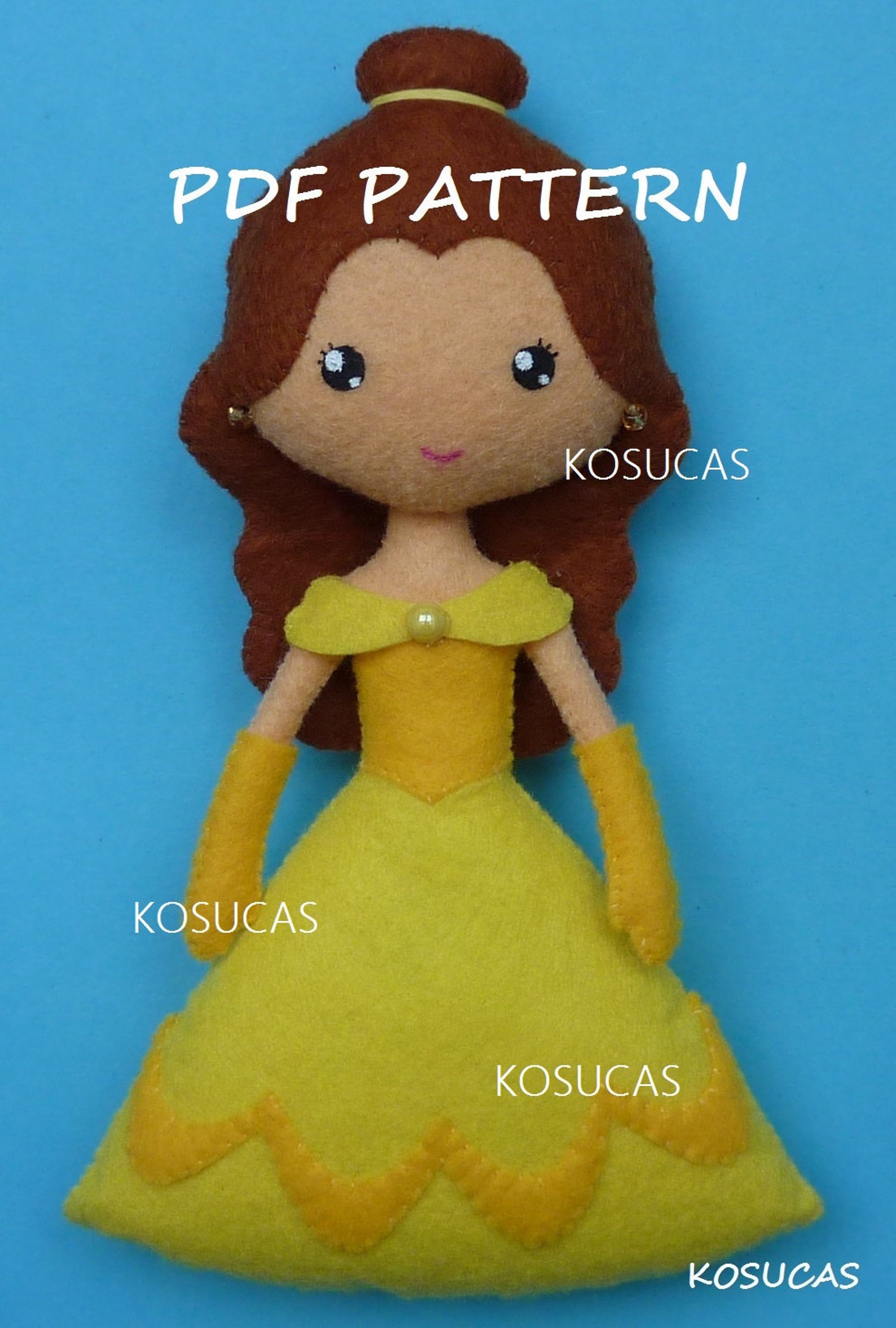 PDF Sewing Pattern to Make Felt Princess. | Etsy