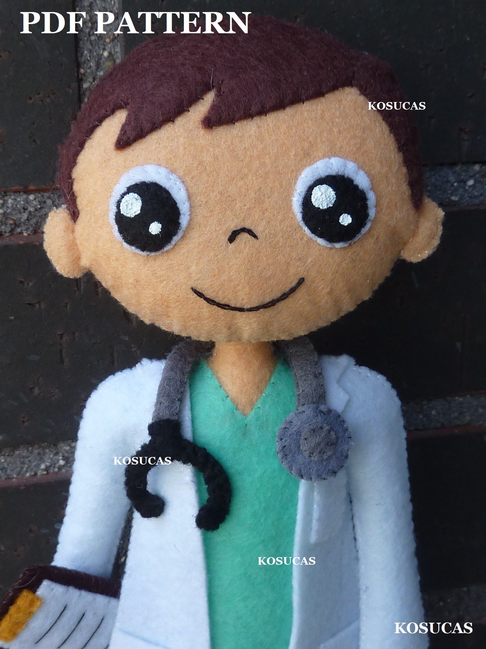 PDF Pattern to Make a Felt Doctor. | Etsy