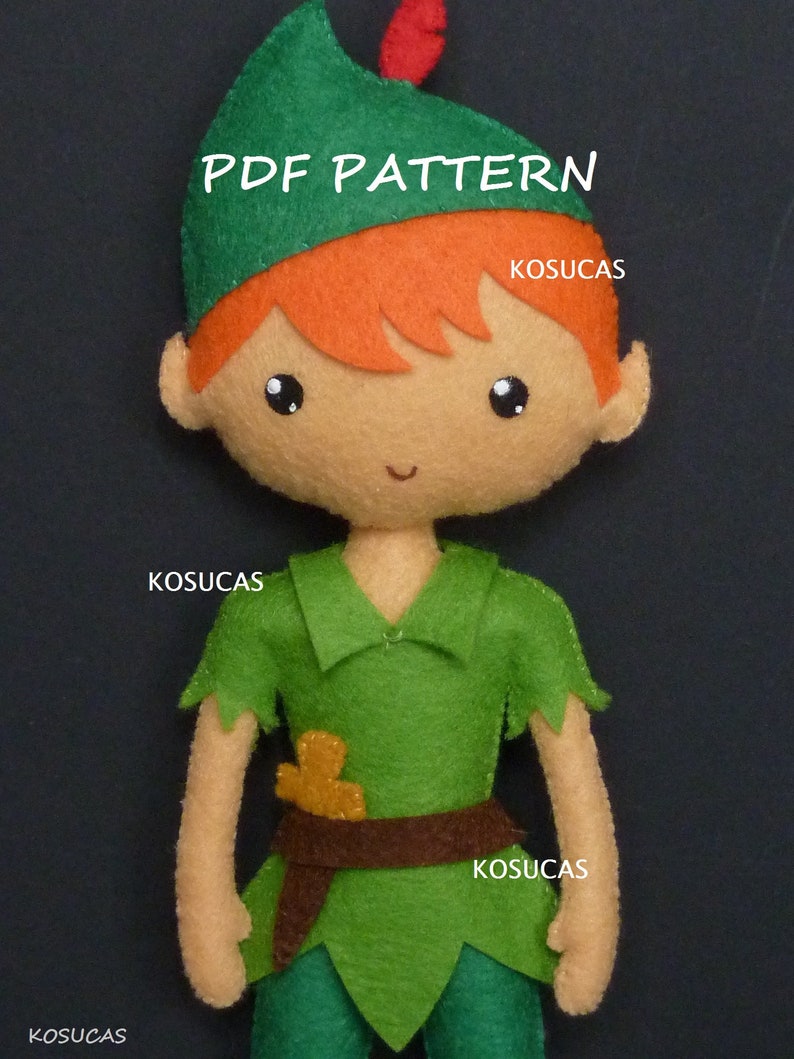 PDF Pattern to Make a Felt Peter Pan. - Etsy UK