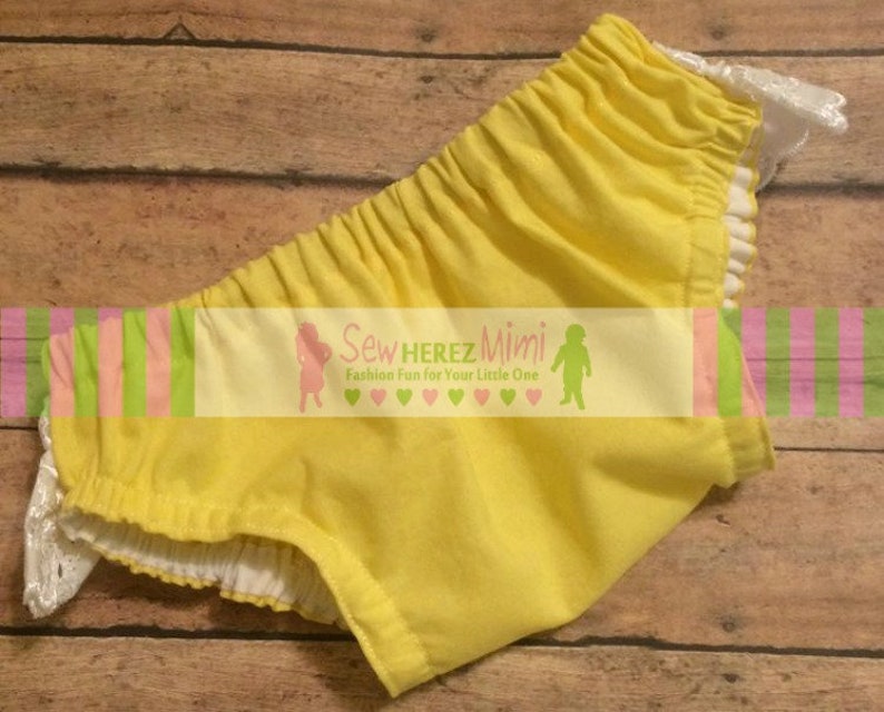 Yellow Diaper Cover SATIN Ribbon EYELET Lace Trim Sizes - Etsy