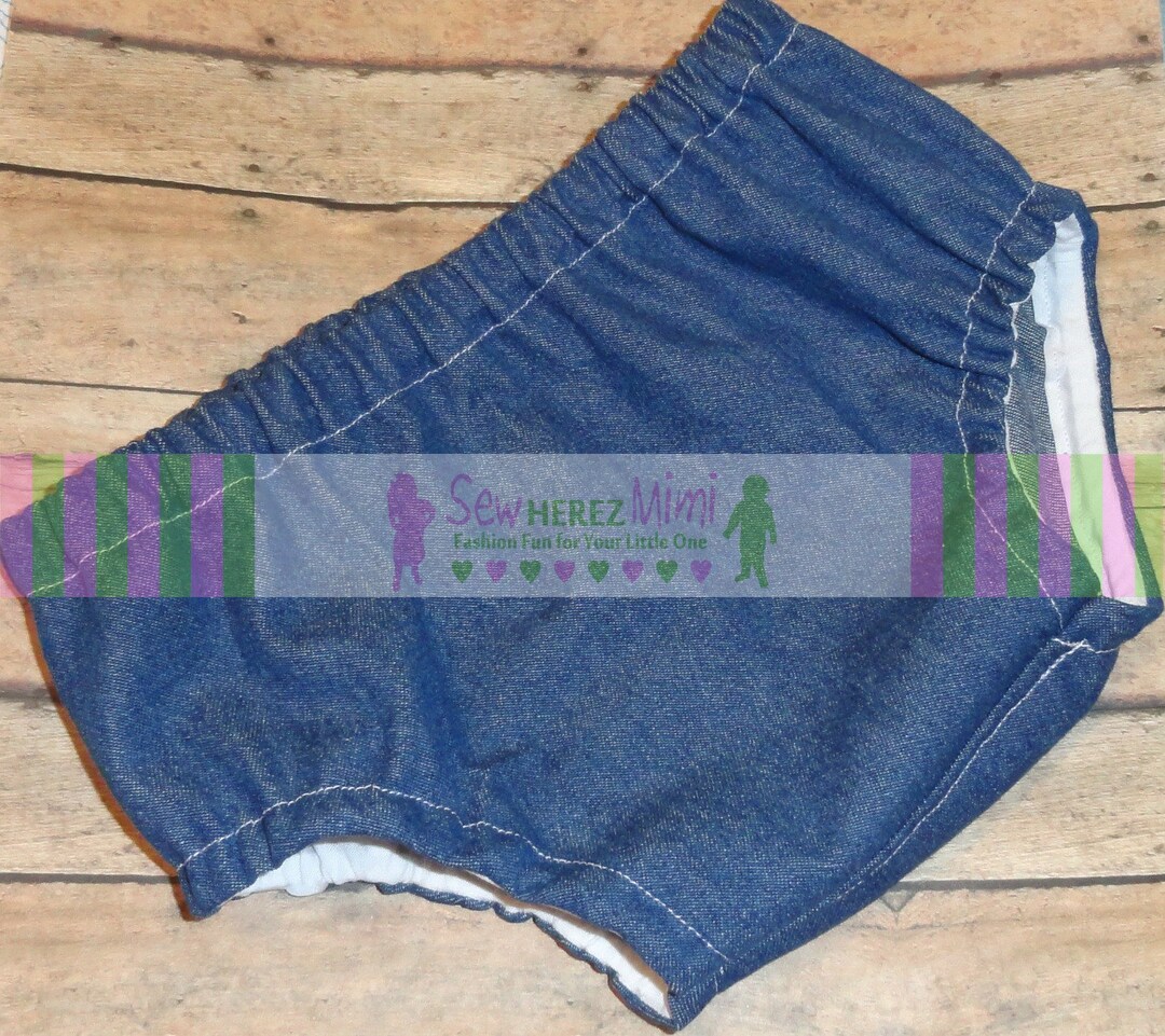 DENIM Blue Jeans Diaper Cover in Sizes Newborn, 0-3 Mos, 3-6 Mos, 12 ...
