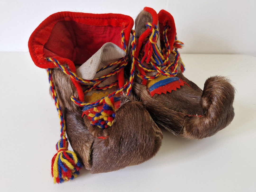 Authentic Saami Boots sami Reindeer Fur Boots Real Fur Boots ...
