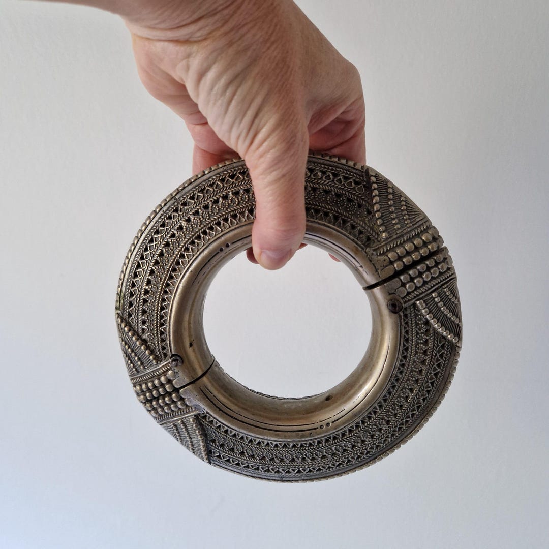 Antique African Arabian Omani Slave Anklet - Very Ornate Tribal Ankle ...