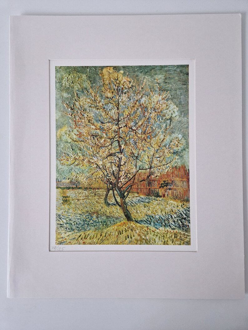 Vintage Vincent Van Gogh, the Pink Peach Tree, Lithograph Giclee, Print ...