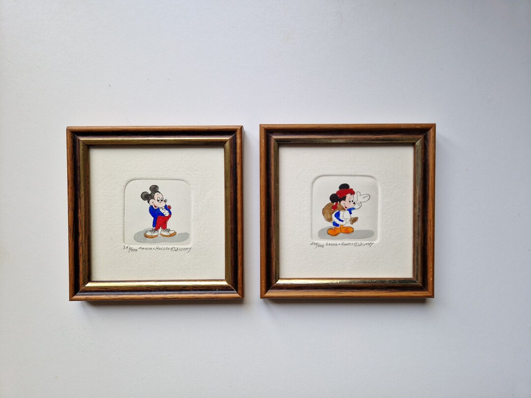 Two Vintage Sowa and Reiser Disney Mickey Mouse. Both Framed - Etsy