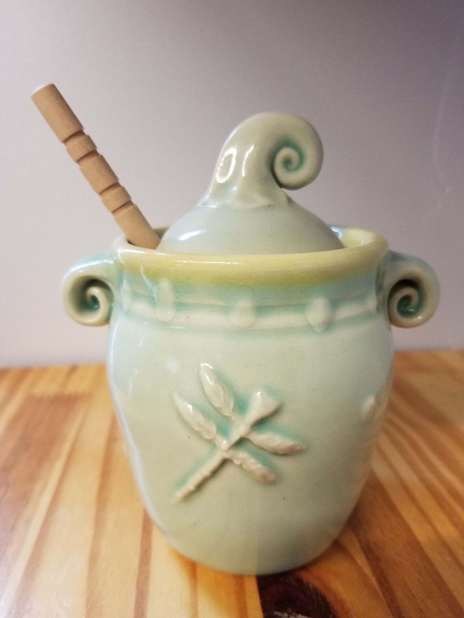 Handmade Pottery Dragonfly Honey Pot / Salt Cellar / Sugar Dish - Etsy