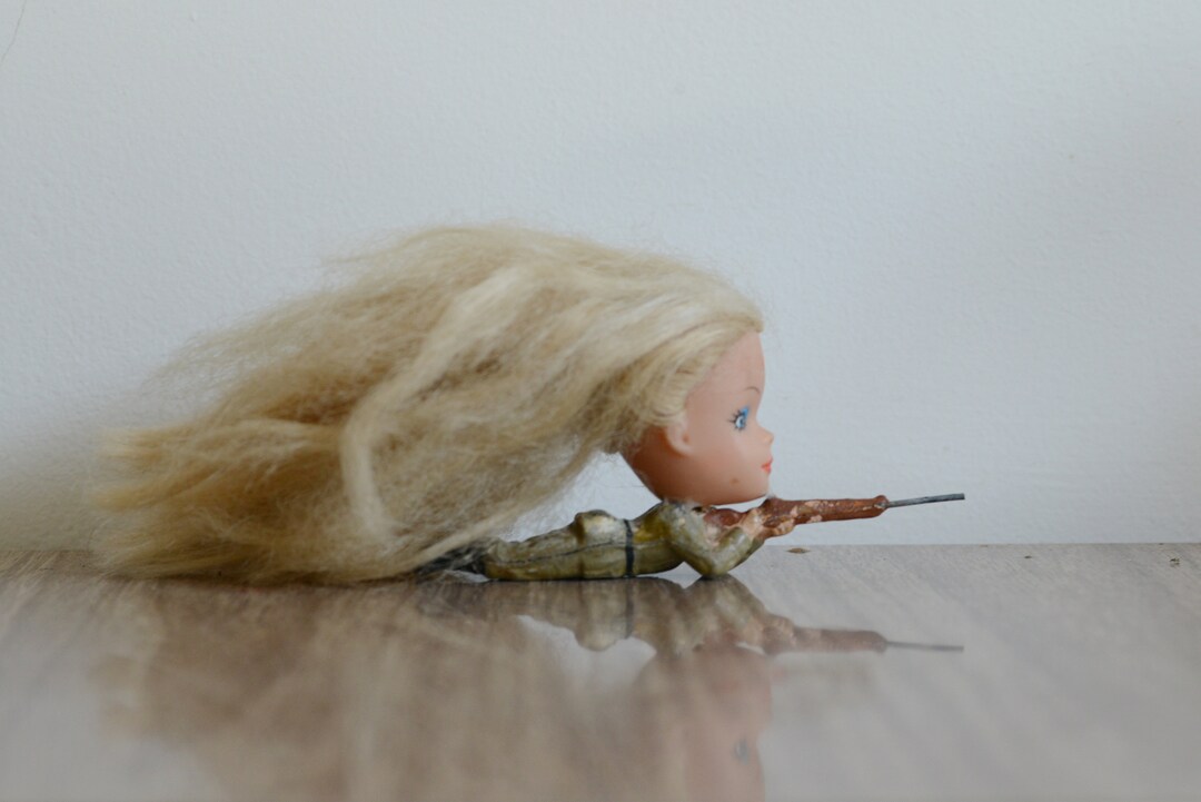 Barbie Doll Head and Military Sharp Shooter Body Feminist Assemblage - Etsy