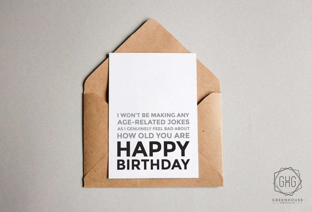 Printable Funny Getting Old Birthday Card - 5" X 7" Folded - Etsy