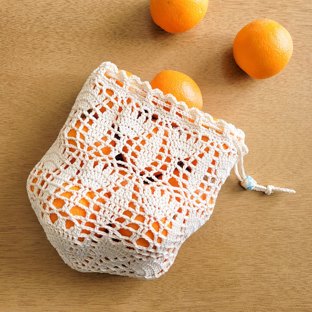 Bellflower Produce Bag | Detailed Crochet Pattern PDF | Eco Friendly ...