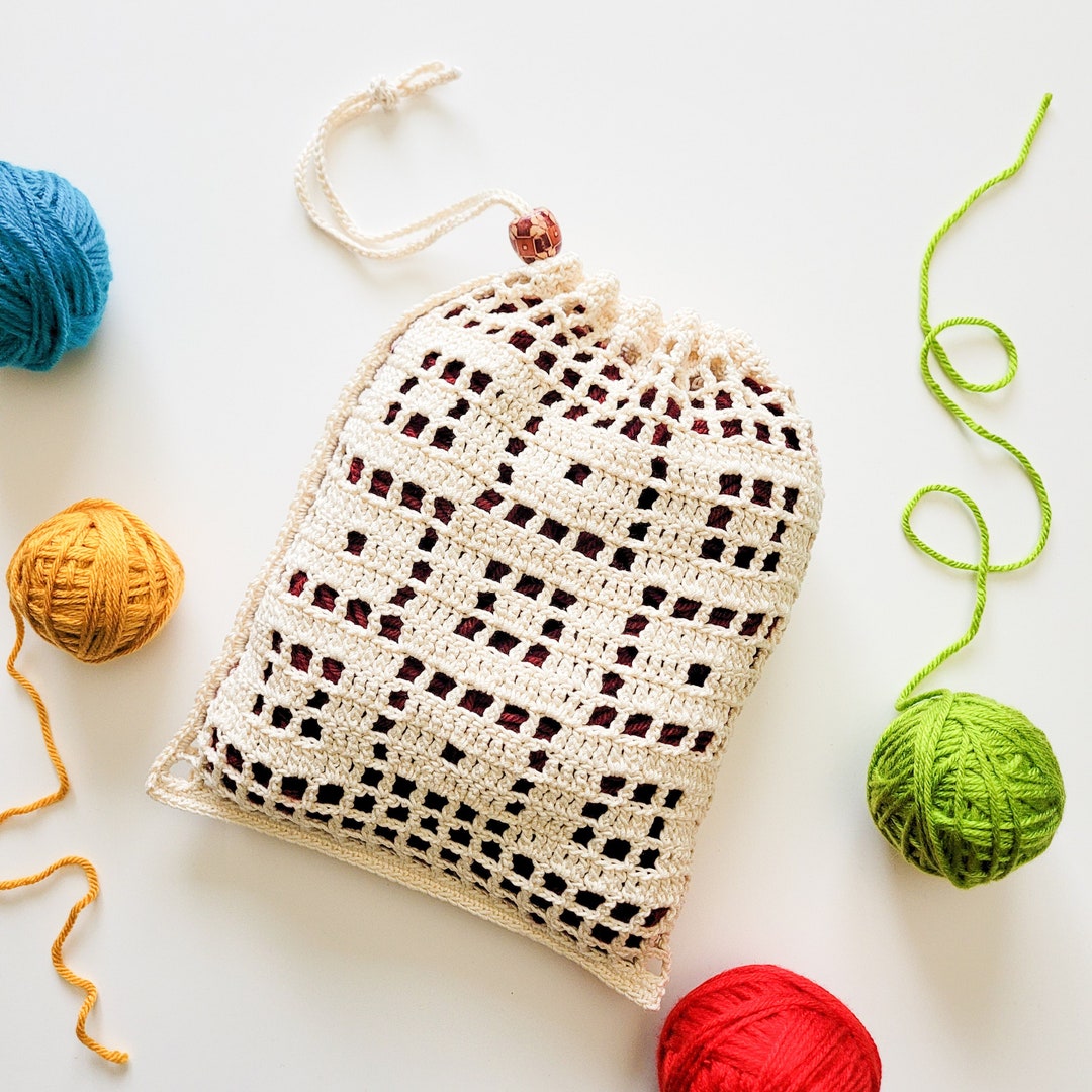Filet Crochet Pattern: Fresh Mesh Produce Bag (PDF Download + Charts ...
