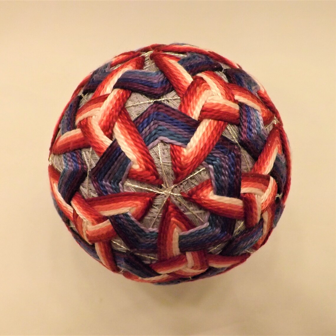 Japanese Temari Ball Handmade by Me Twelve Bluish Purple - Etsy