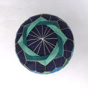 Japanese Temari Ball Handmade by Me, Rice Hulls With a Bell Inside ...