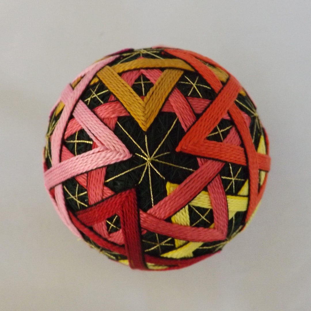 Japanese Temari Ball handmade by Me Twelve Overlapping Star - Etsy