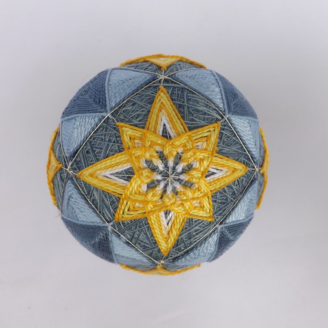 Japanese Temari Ball Spring Collection Six Yellow Flowers in - Etsy