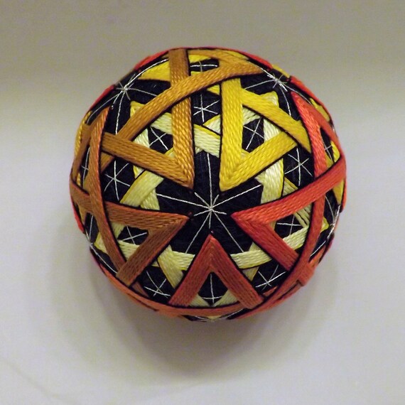 Japanese Handmade Temari Ball Embroidery Fiber Arts Art & Collectibles ...
