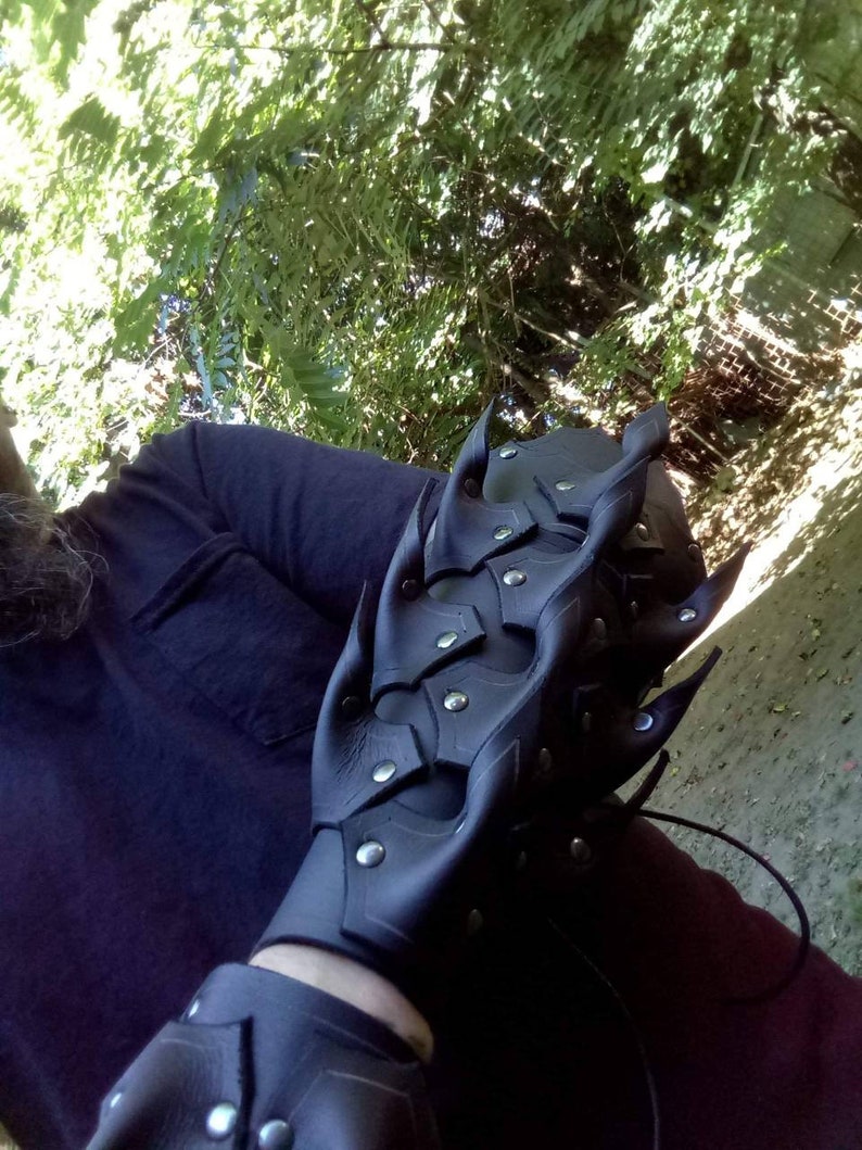 Leather Claw Large Gauntlets With Option of Hand Claws | Etsy