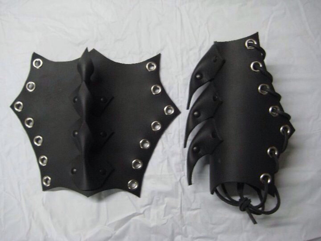 Black Leather Gauntlet With Leather Style Claw (choose Your Color of ...