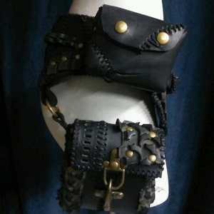 Black Leather Post Apocalyptic Garter Belt - Etsy