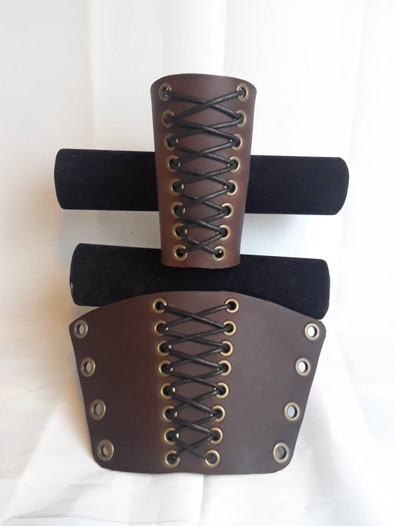 Brown Gauntlets With Corset Style Lace up in the Center - Etsy