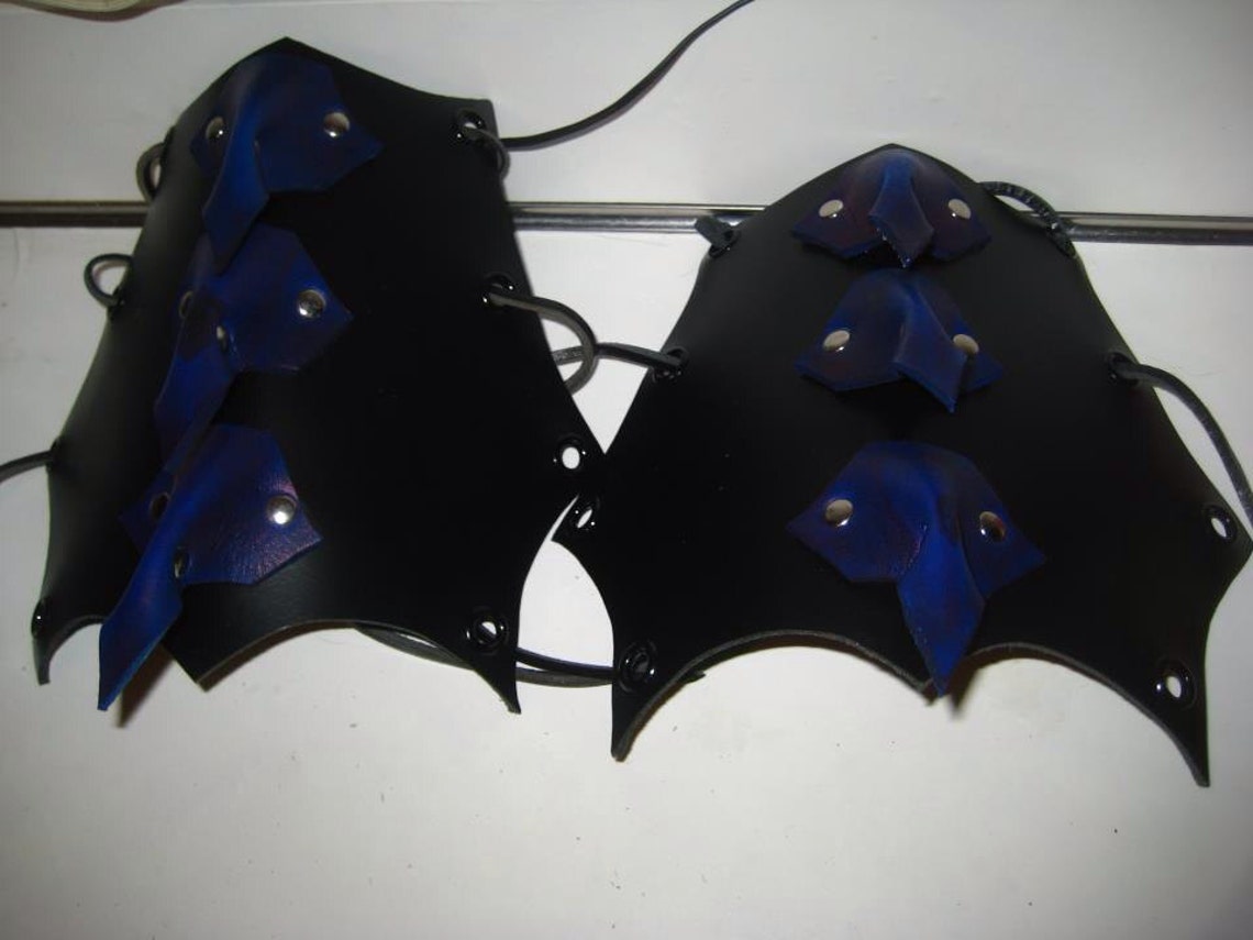 Black Leather Gauntlet With Leather Style Claw (choose Your Color of ...