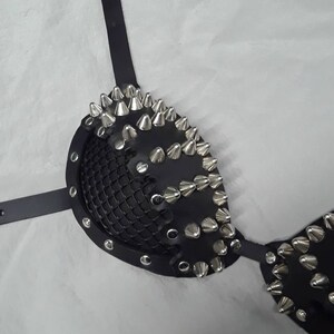 Studded A, B & C Cup Black Leather Bra - Etsy