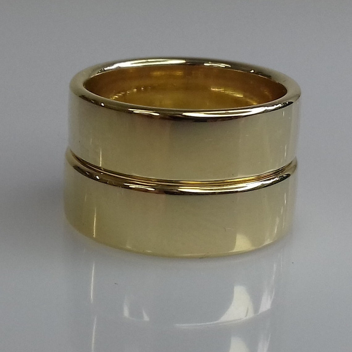 Wide, Gold Wedding Rings, Gold Wedding Bands, Ethical Gold - Etsy