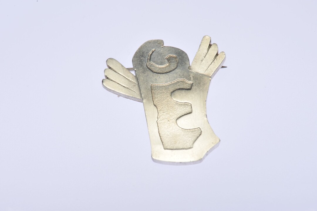 Etched Silver Angel Brooch, Valentine's Gift, Christmas - Etsy