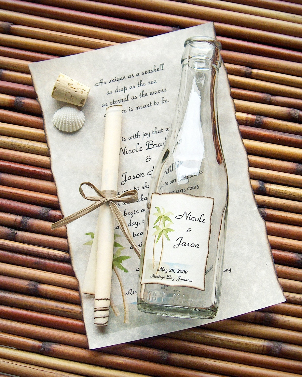 Message in A Bottle Signature Wedding Invitation Sample - Etsy